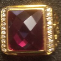 RING SC Two-Tone Signet Ring 18K Gold and Rhodium Plated | Santa's Clauset