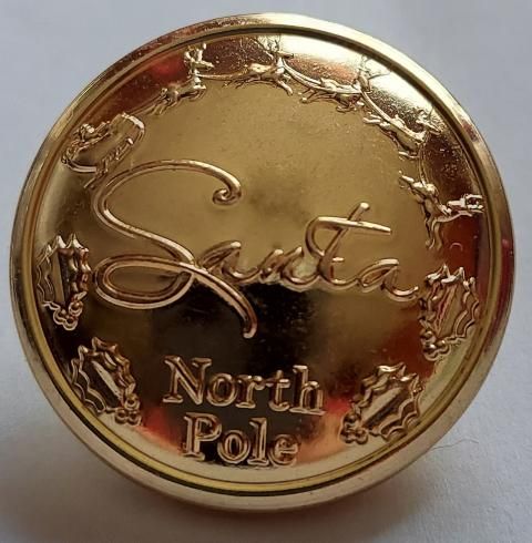 Button- Santa North Pole- For Coca Cola Suit | Santa's Clauset