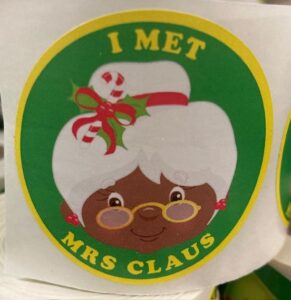 Stickers “I Met Mrs Claus” African American – Santa's Clauset